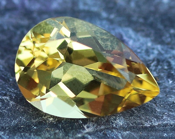 Heliodor Natural 2.98ct Yellow Beryl Pear Shape Loose Heliodor Golden ...