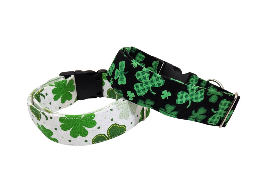 Clover Dog Collar St Patrick's Day Small to Giant Breeds Bow or ...