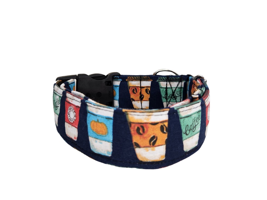 COFFEE CUP Dog Collars for Coffee Shop Lover and Matching Dog Bows or ...