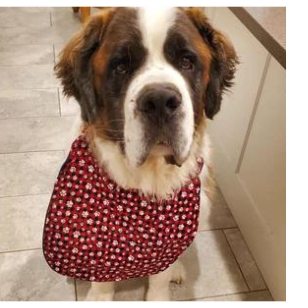 Large Breed Dog Drool Bib: Flannel, Fleece, and Zorb Absorbent Layers ...