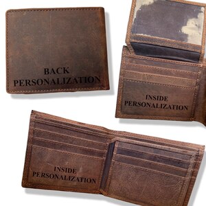 Mens Brown Leather Dog Hunting Wallet. RFID Blocking Genuine Leather ...