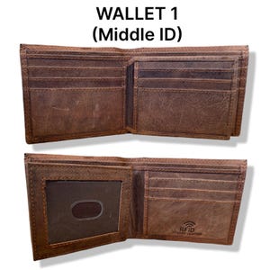 Mens Brown Leather Dog Hunting Wallet. RFID Blocking Genuine Leather ...