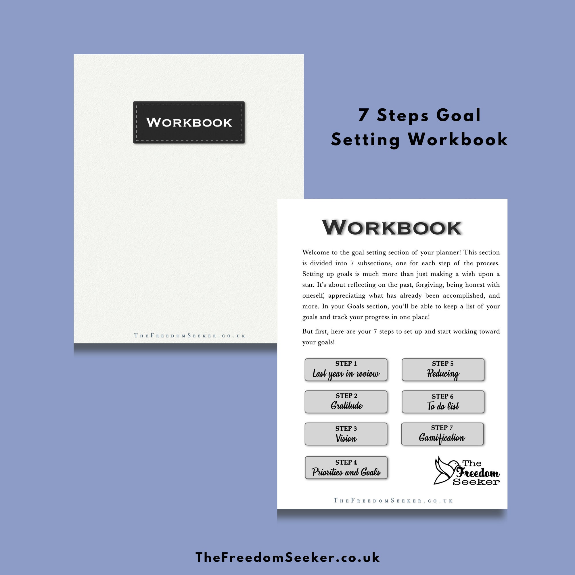The Freedom Seeker PRINTABLE Goal Setting Workbook and Undated - Etsy