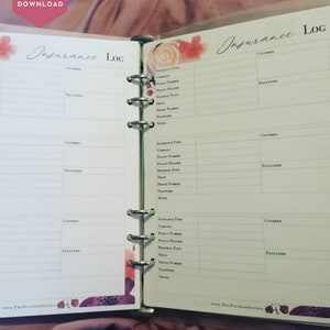 Printable Insurance Tracker - Etsy