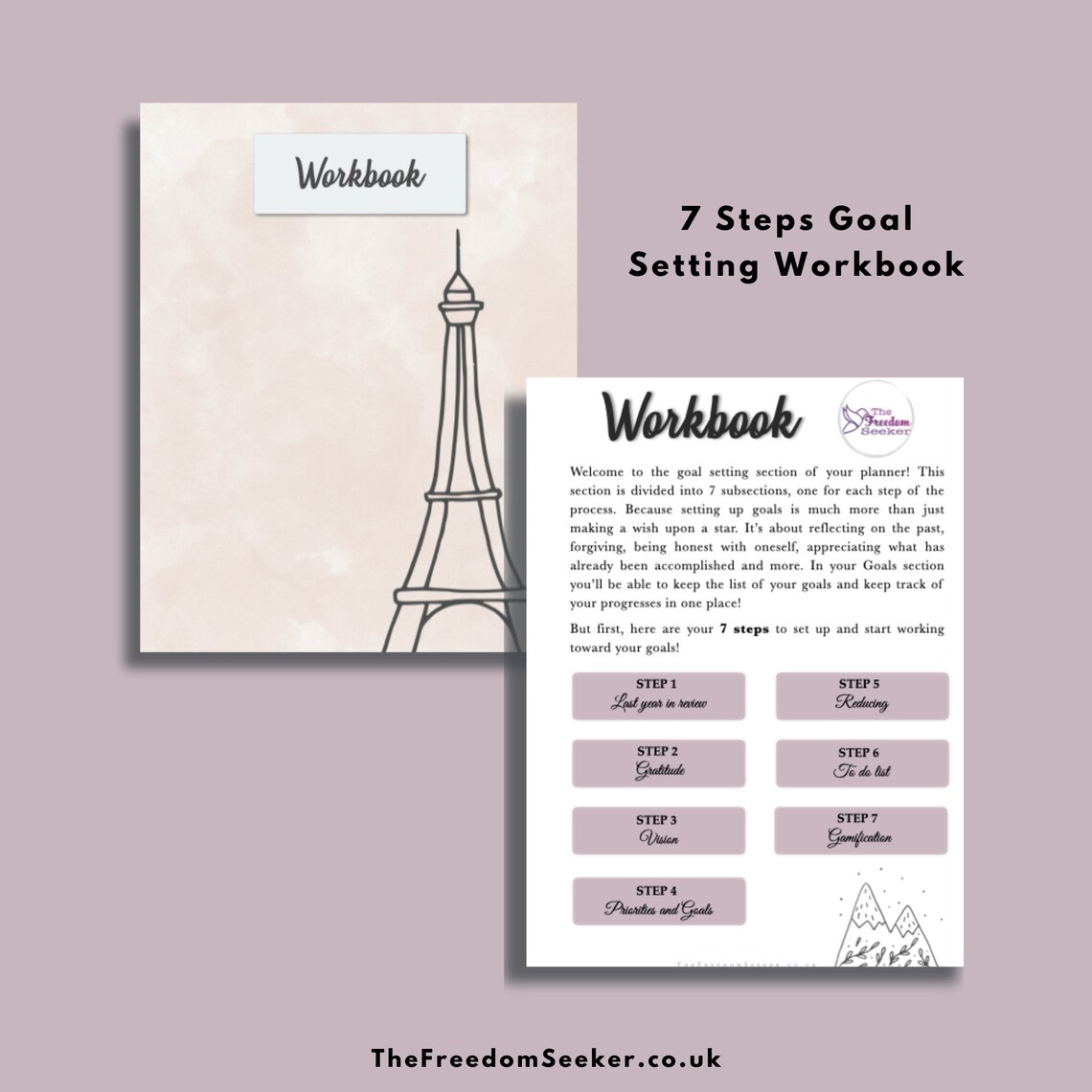 The Freedom Seeker PRINTABLE Goal Setting Workbook and Undated Planner ...