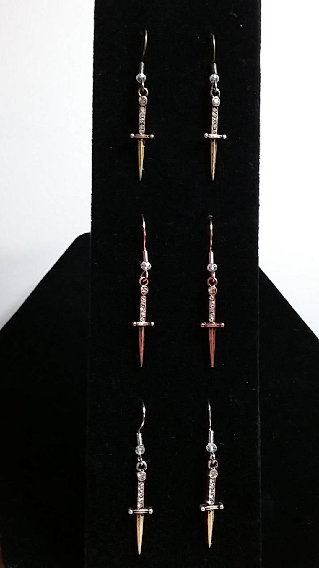 Dagger Earrings - Etsy