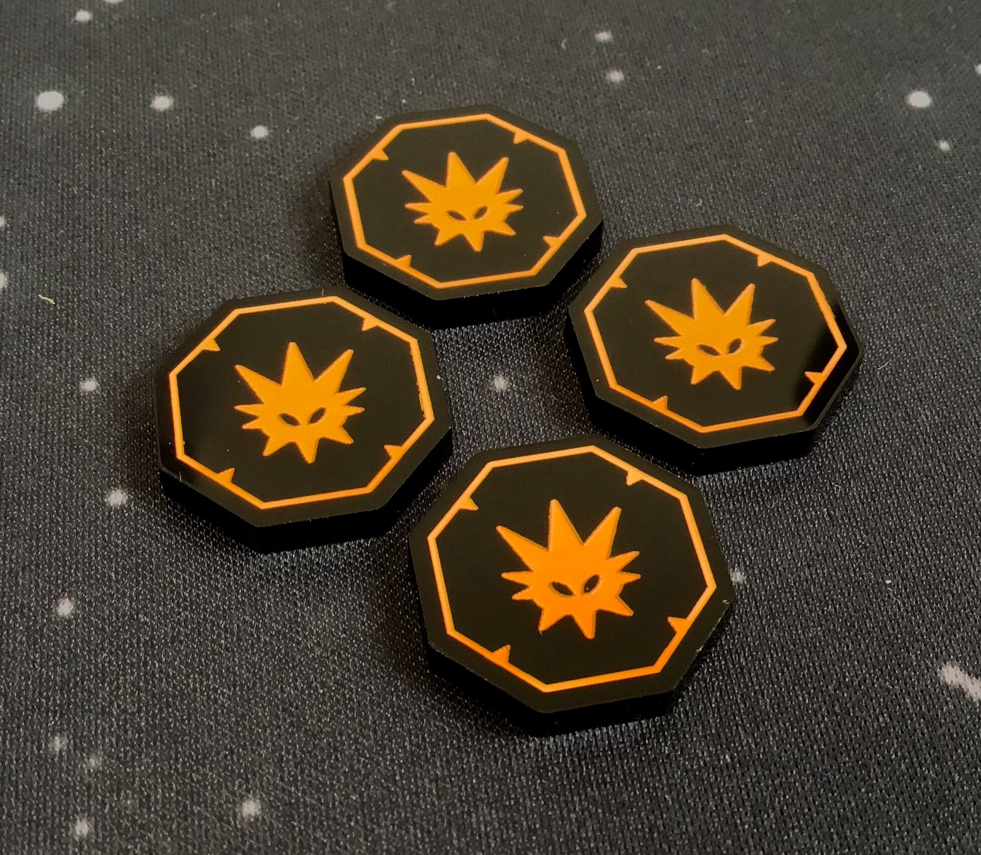 Keyforge - Ward and Enrage Tokens - Black - Etsy