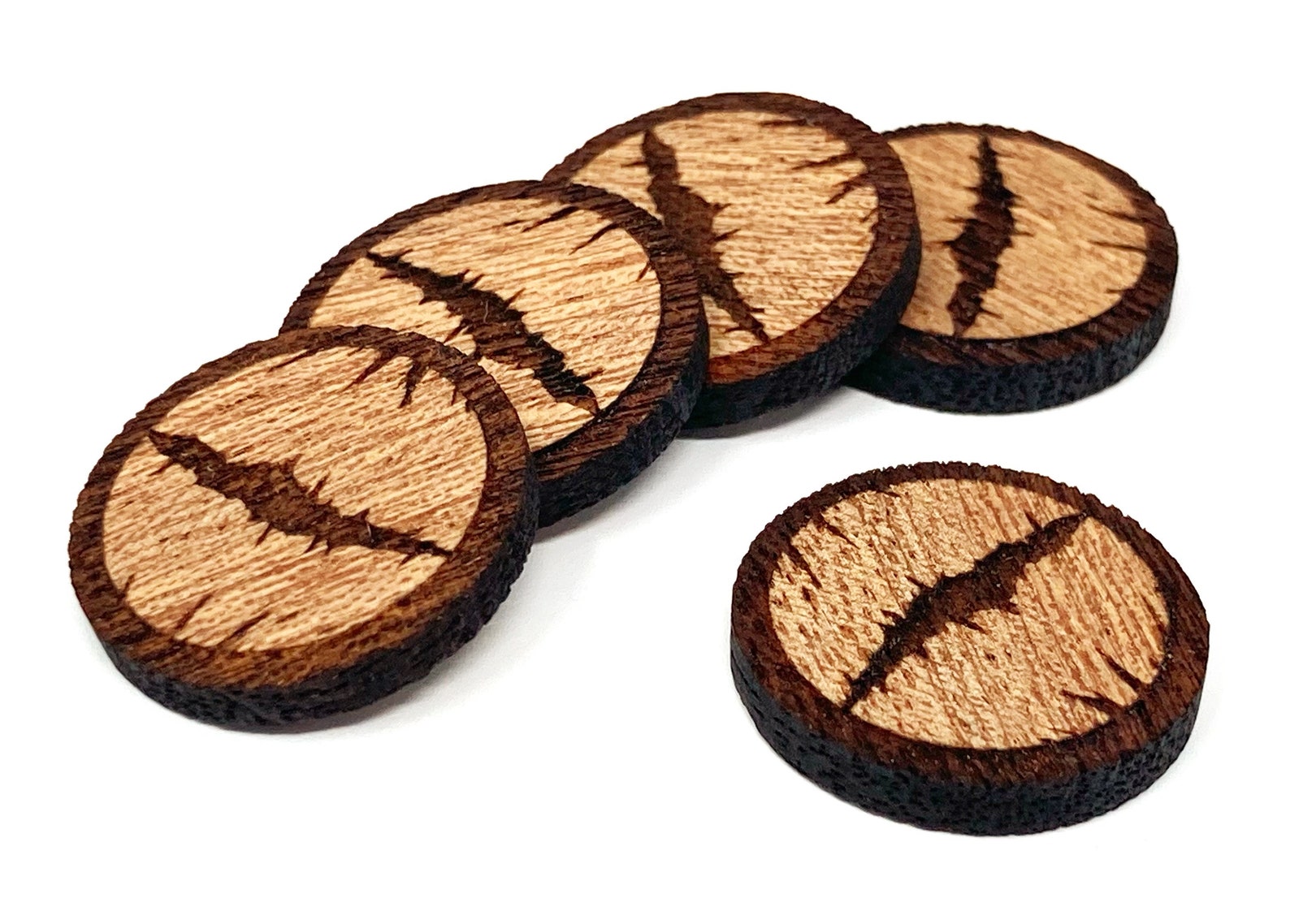 5 x Damage Tokens for Lord Of The Rings LCG Solid Mahogany | Etsy