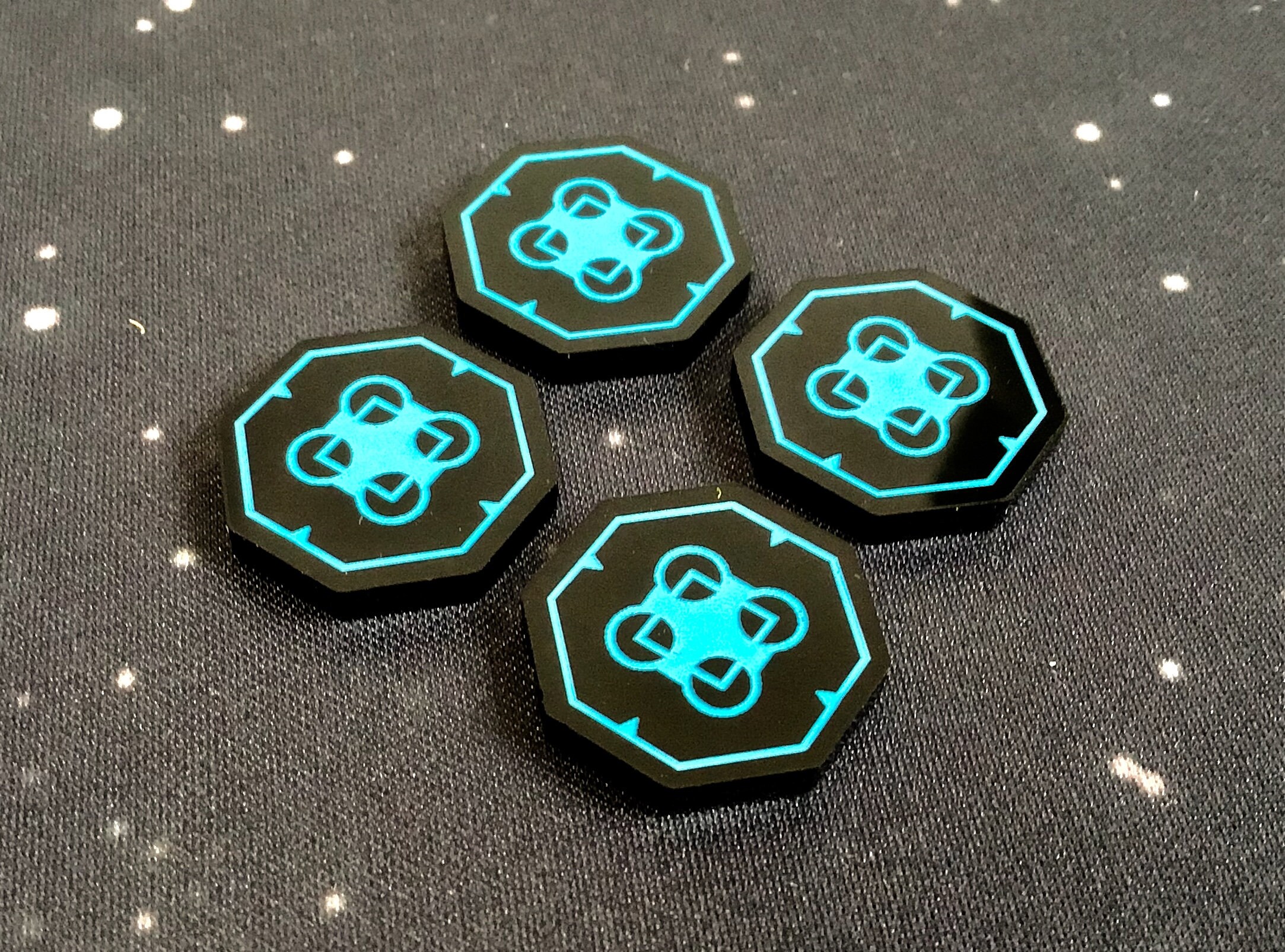Keyforge - Ward and Enrage Tokens - Black - Etsy