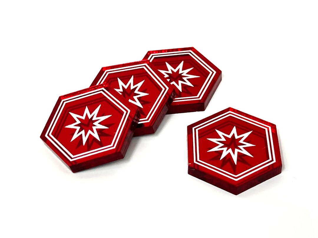 4 X Critical Hit Tokens - Mirror Series - Star Wars X-wing Compatible ...