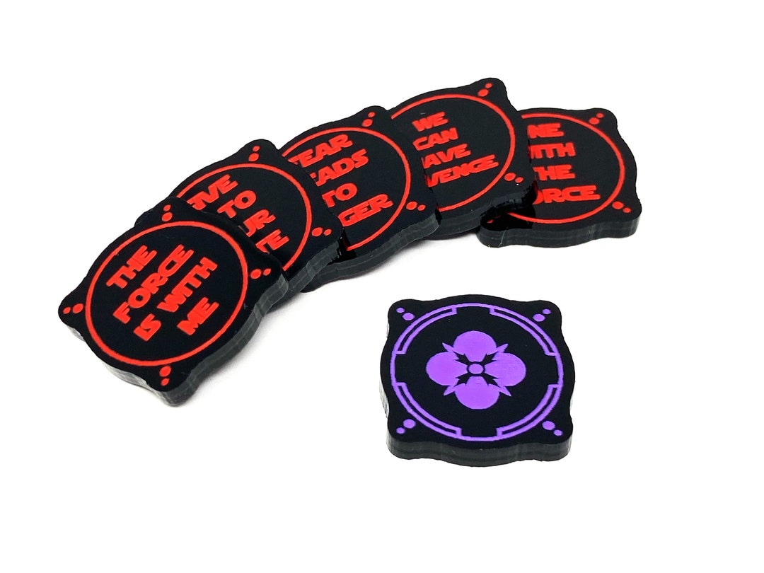 6 X ‘love Heart’ Force Tokens - Star Wars X-wing Compatible - Etsy