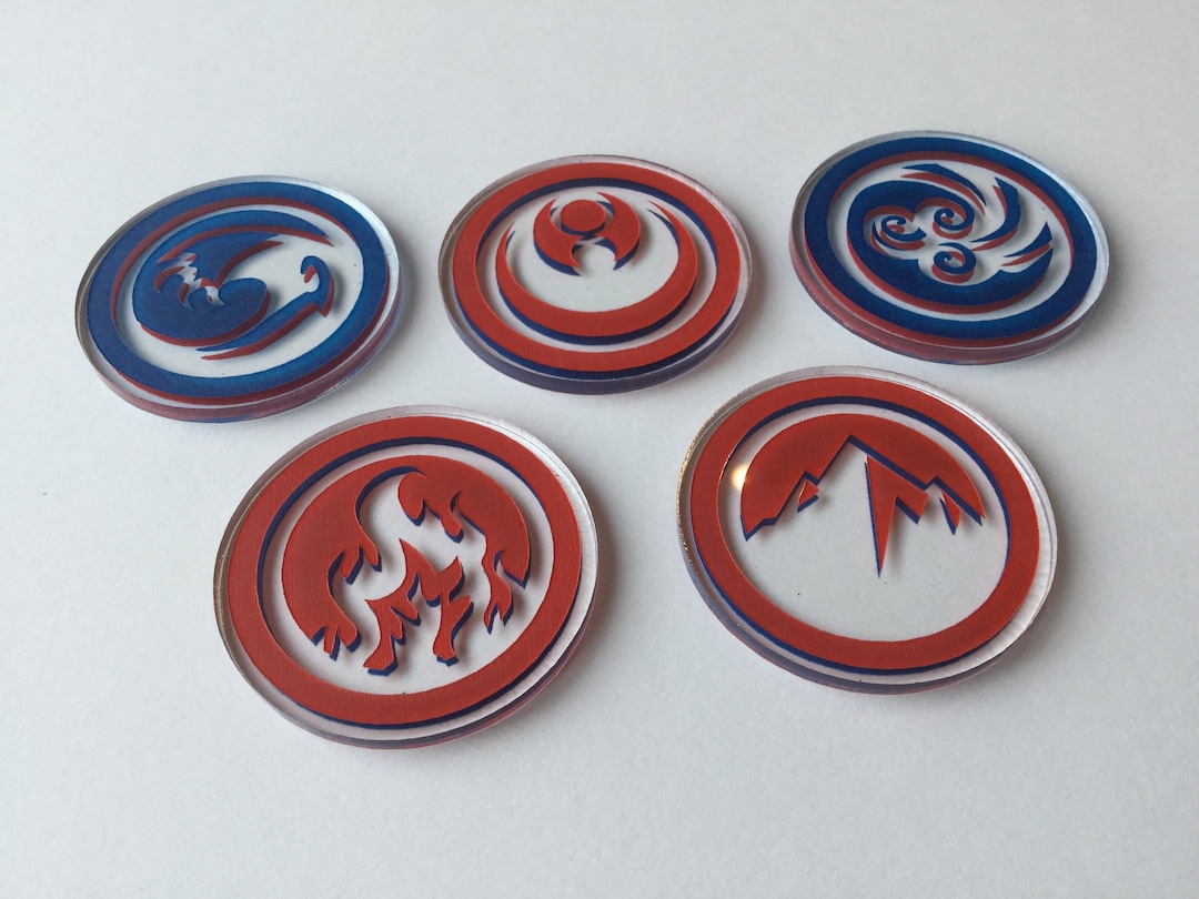 L5R - Legend of the Five Rings - Acrylic Ring Token Set - Etsy