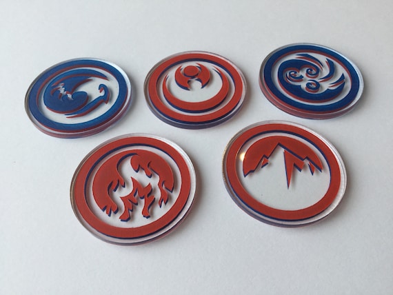 L5R Legend of the Five Rings Acrylic Ring Token Set | Etsy UK
