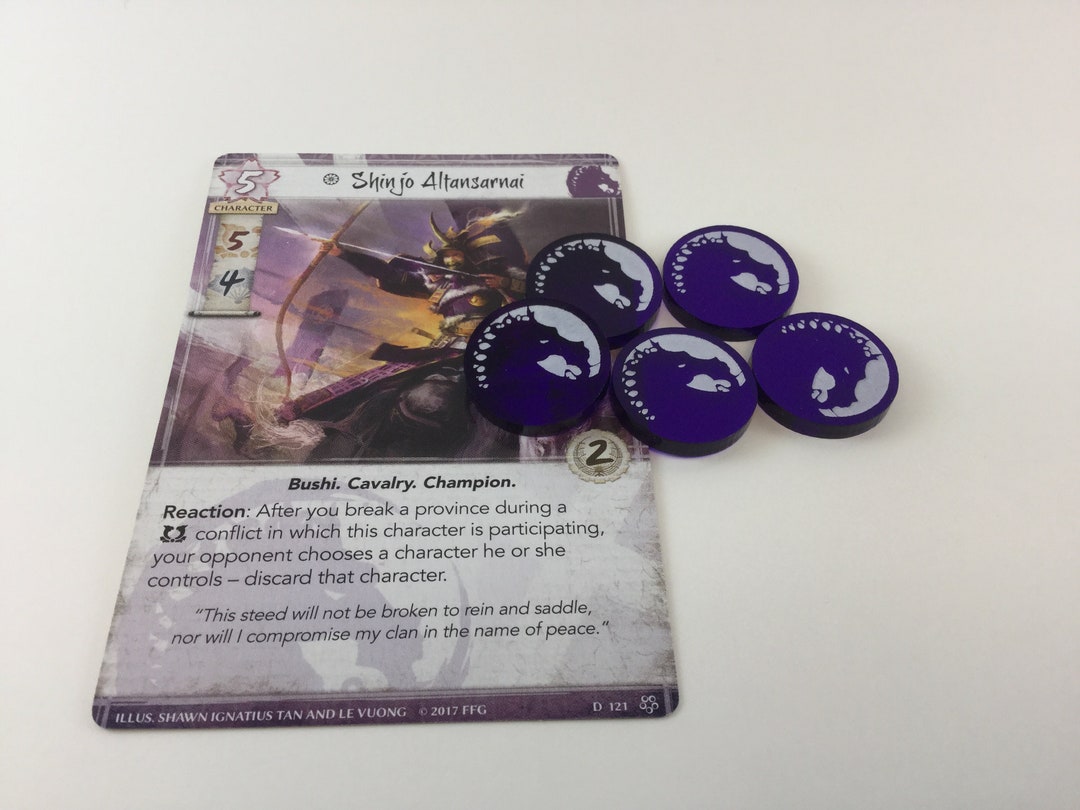 L5R - Legend of the Five Rings - Acrylic Unicorn Clan Fate Tokens - Etsy