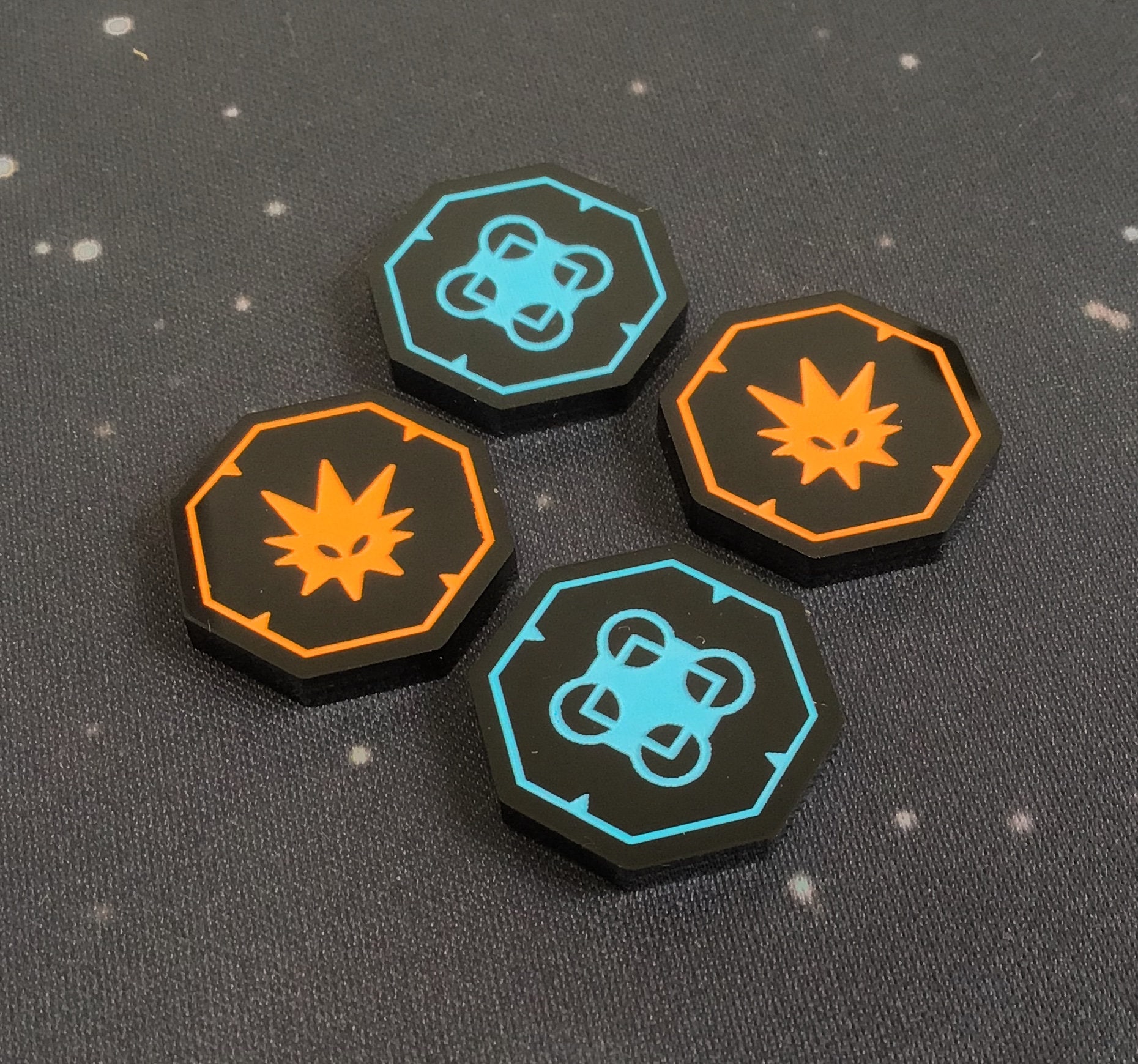 Keyforge - Ward and Enrage Tokens - Black - Etsy
