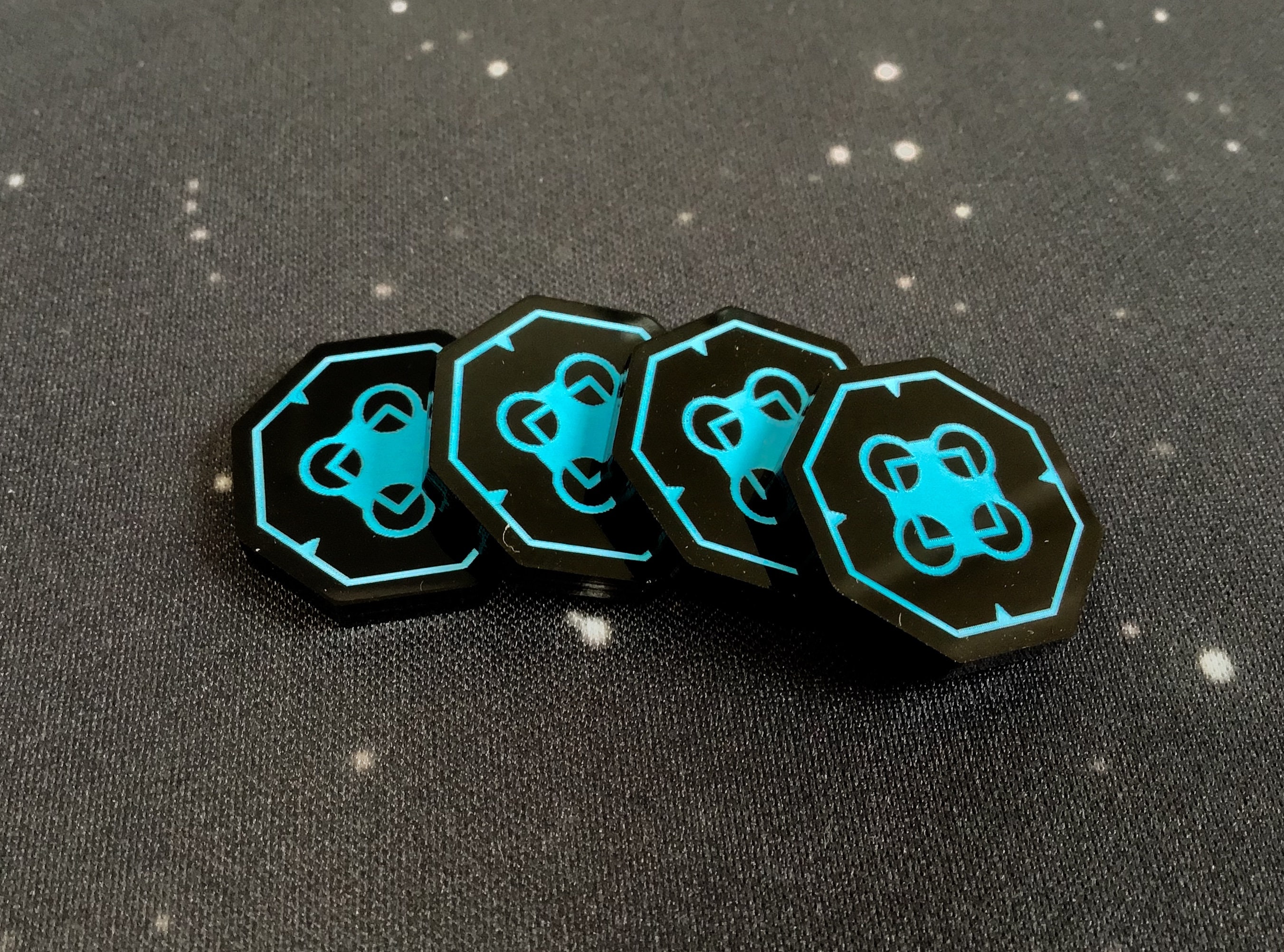 Keyforge - Ward and Enrage Tokens - Black - Etsy