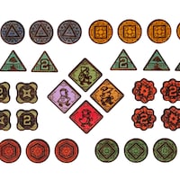Space Ship Token, Space Fighter Token, Board Game Token, Resource Token ...