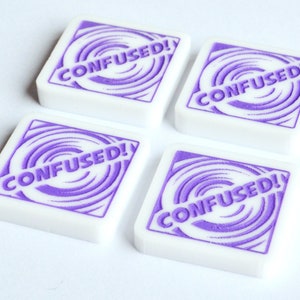 4 X Double Sided Confused Status Tokens for Marvel Champions LCG (fan ...