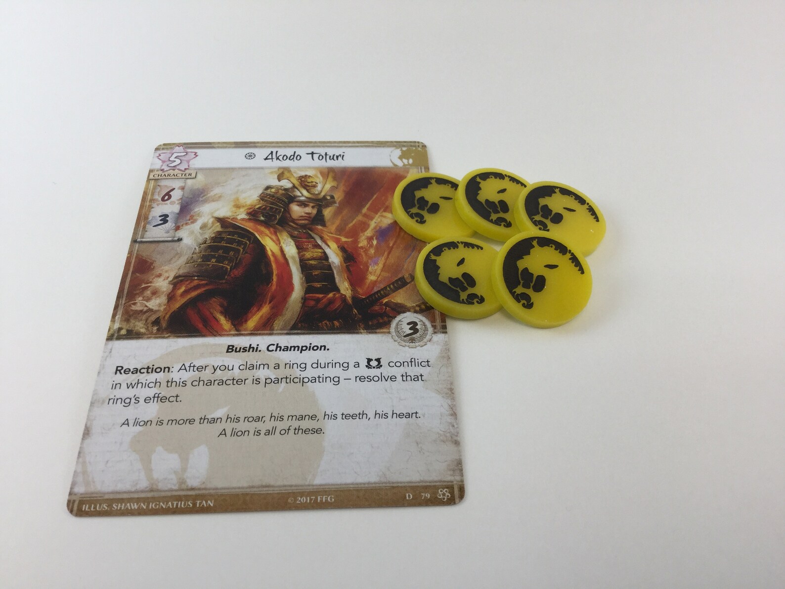 L5R - Legend of the Five Rings - Acrylic Lion Clan Fate Tokens - Etsy UK