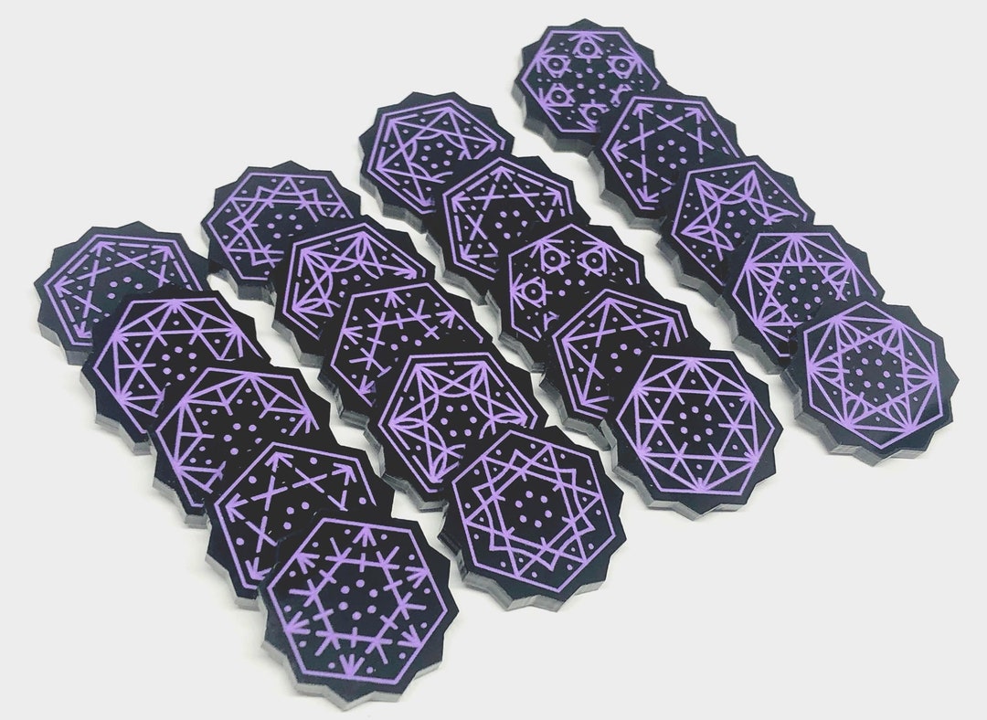 Keyforge - Mutated Dark Aember Tokens - Black - Etsy