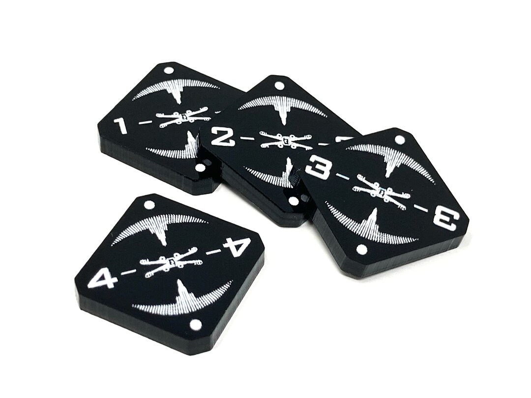 4 X Imperial Target Lock Tokens (double Sided Aurebesh & Numbers ...