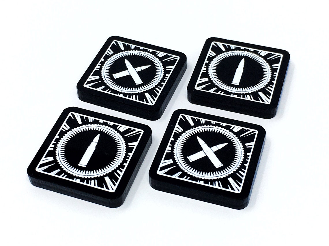 4 X Crossbones Ammo Tokens for Marvel Champions LCG, Double Sided ...