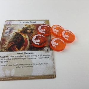 L5R - Legend of the Five Rings - Acrylic Lion Clan Fate Tokens - Etsy UK