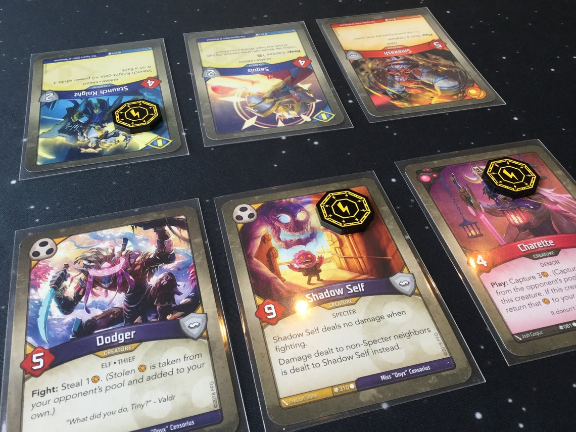 Keyforge - Ward and Enrage Tokens - Black - Etsy