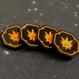 Keyforge - Ward and Enrage Tokens - Black - Etsy