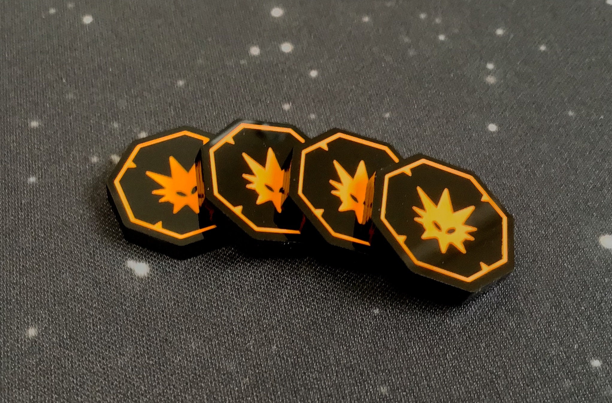 Keyforge - Ward and Enrage Tokens - Black - Etsy
