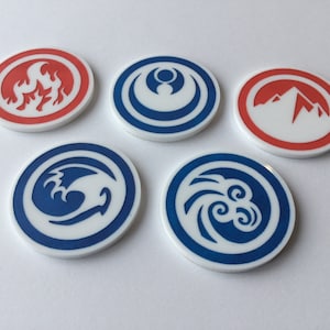 L5R - Legend of the Five Rings - Acrylic Ring Token Set - Etsy
