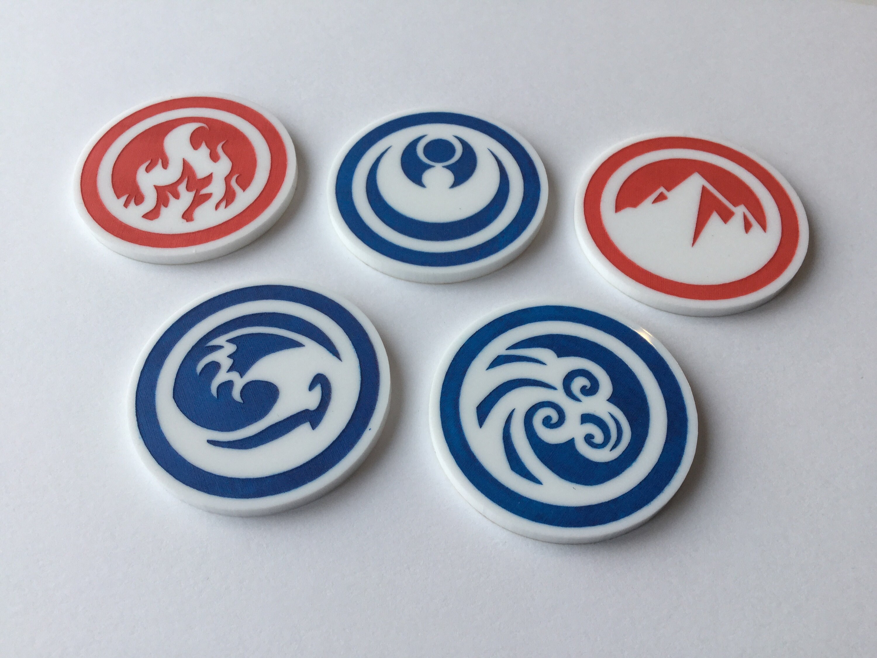 L5R - Legend of the Five Rings - Acrylic Ring Token Set - Etsy UK