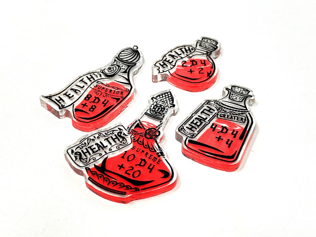 Healing Potion Token Set (double Sided) for Dungeons & Dragons - Etsy