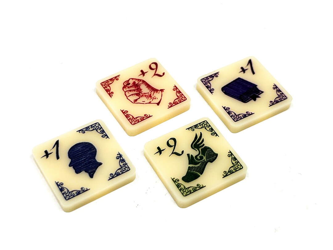 4 X Stat Boost Tokens (ivory) for Arkham Horror LCG (double Sided) - Etsy