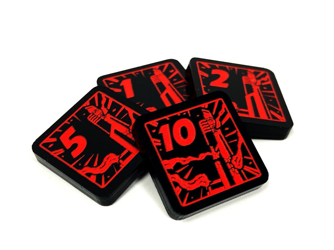 4 X Tower Damage Tokens (red, Double Sided) for Marvel Champions LCG - Etsy