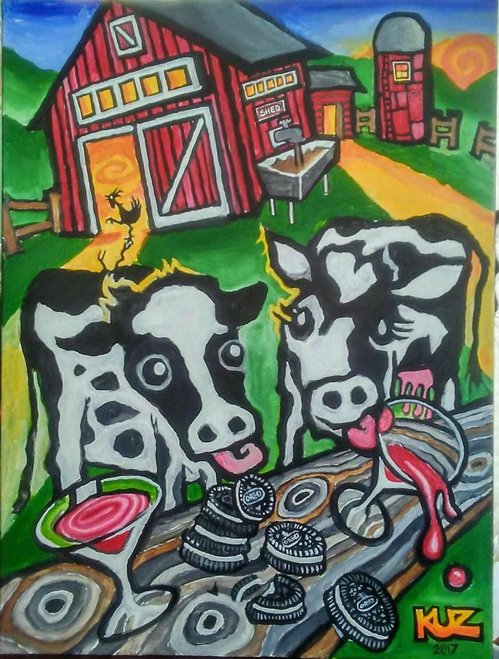 Wooden Farm Art, Whimsical Farm Art, Cocktail Art, Barn Art, Whimsical ...