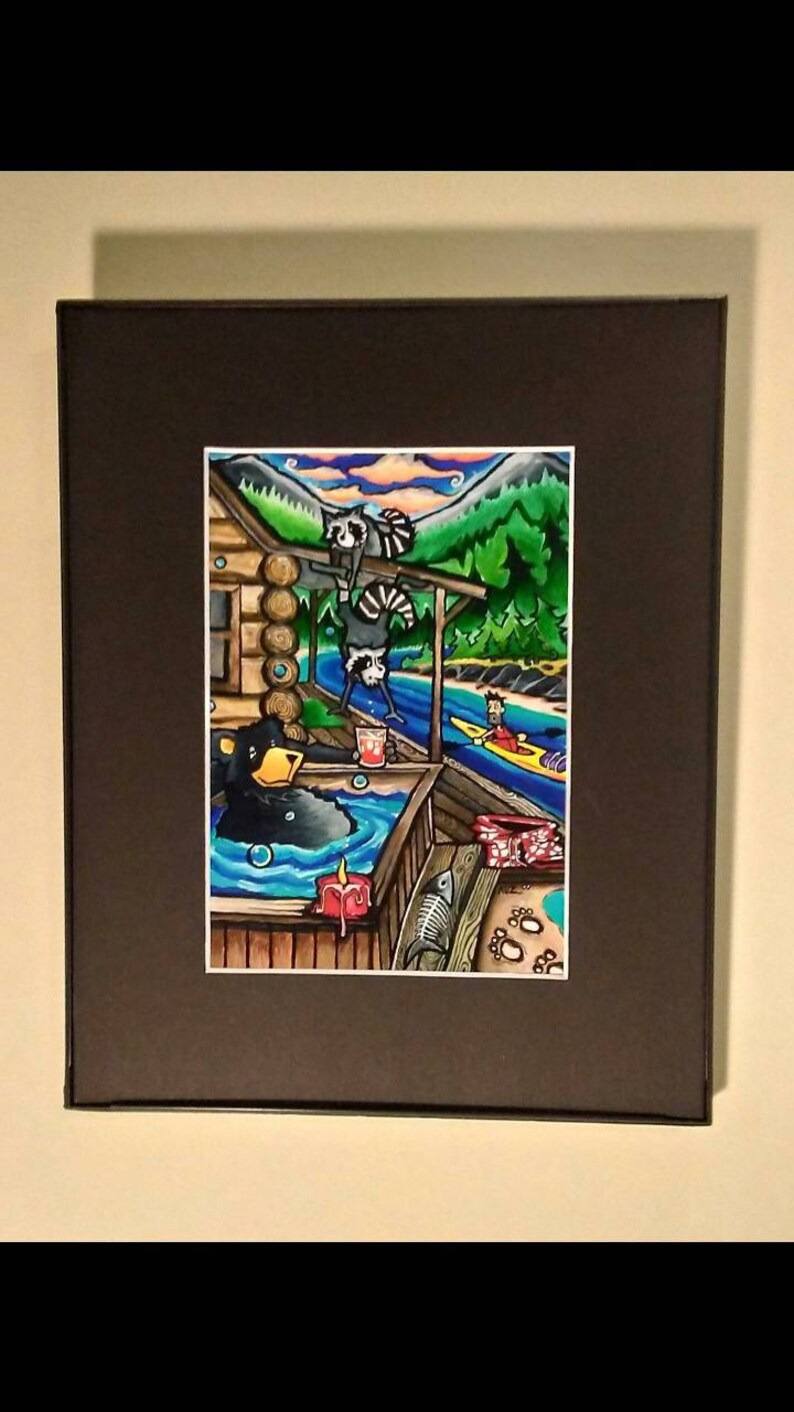 Lake Decor, Framed Print, Lake Life, Kayak, Cabin Decor, Cosmic Moose ...