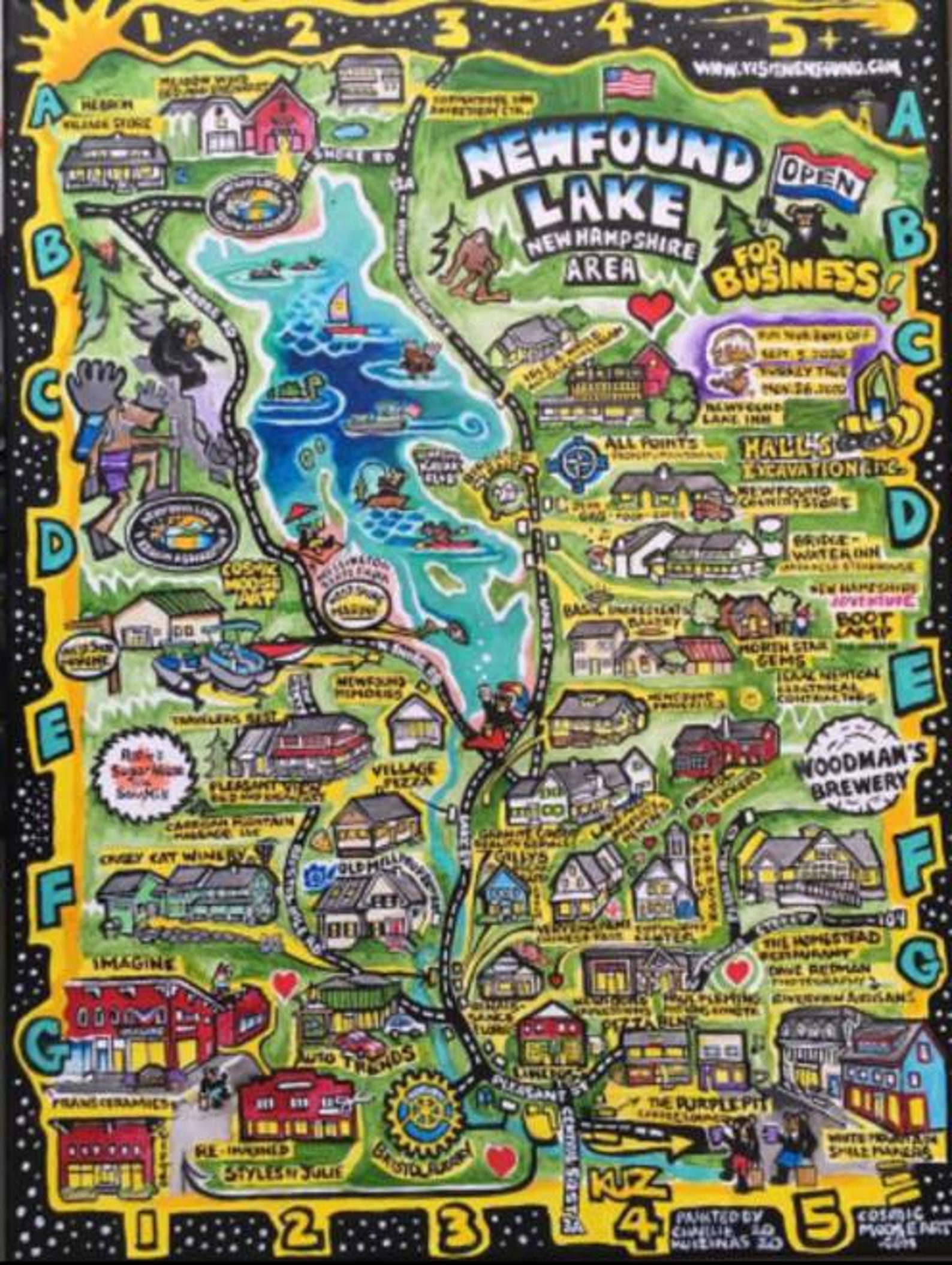 Newfound Lake NH Newfound Lake Map Newfound Lake Cosmic - Etsy Italia