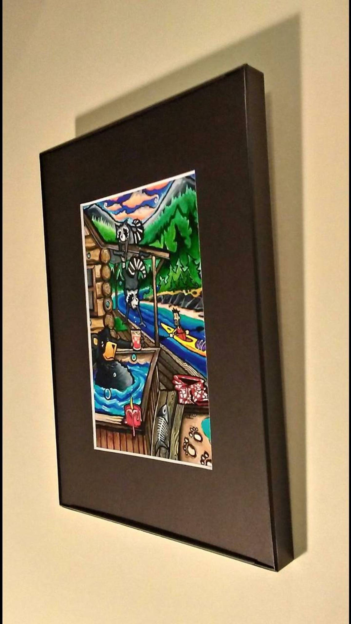 Lake Decor Framed Print Lake Life Kayak Cabin Decor | Etsy