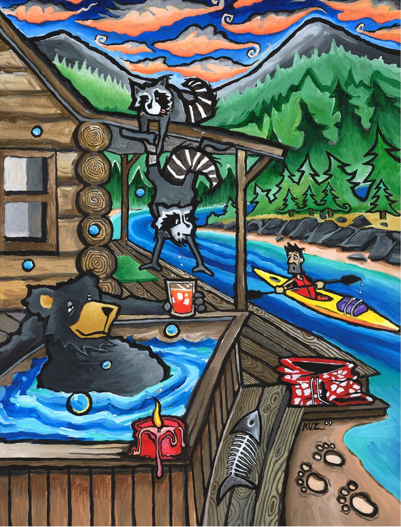 Lake Decor Framed Print Lake Life Kayak Cabin Decor - Etsy