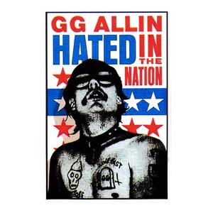 GG Allin Vinyl Sticker Hated in the Nation Live Terror in America Punk ...