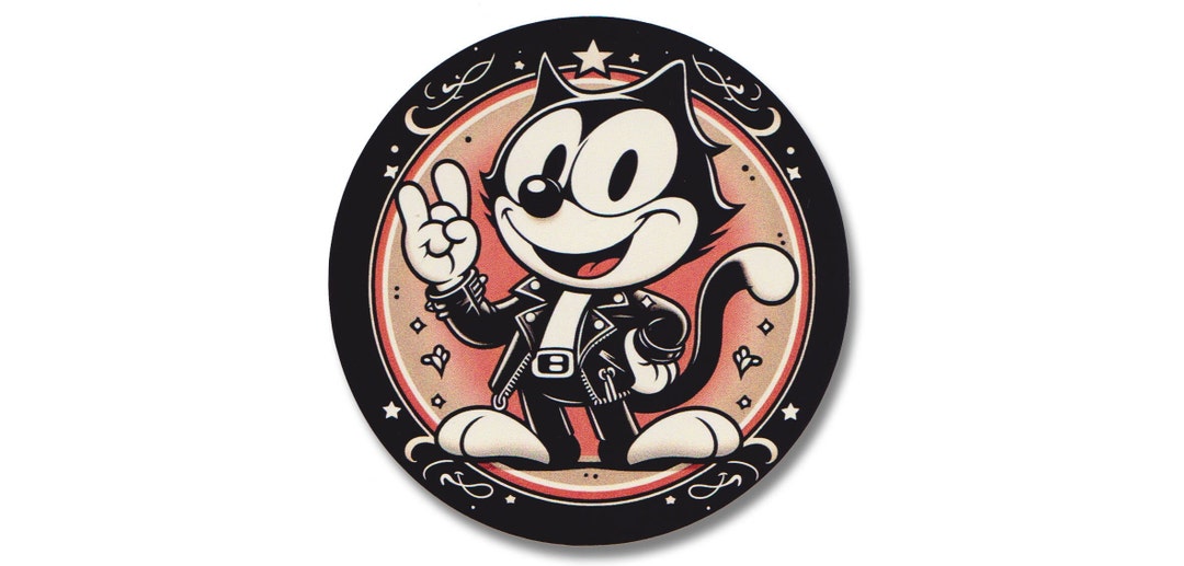 Felix the Cat Vinyl Sticker Decal Vintage Cartoon Cute Kitsch Retro ...