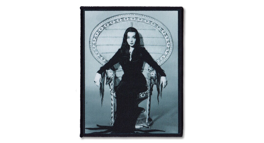 Morticia Addams Sew-on Patch Addams Family Bmovie Goth Horror Halloween Vampire - Etsy