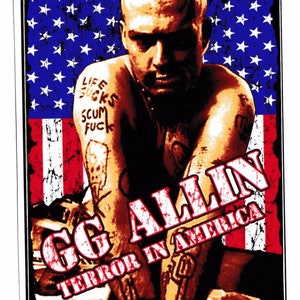 GG Allin Vinyl Sticker Hated in the Nation Live Terror in America Punk ...