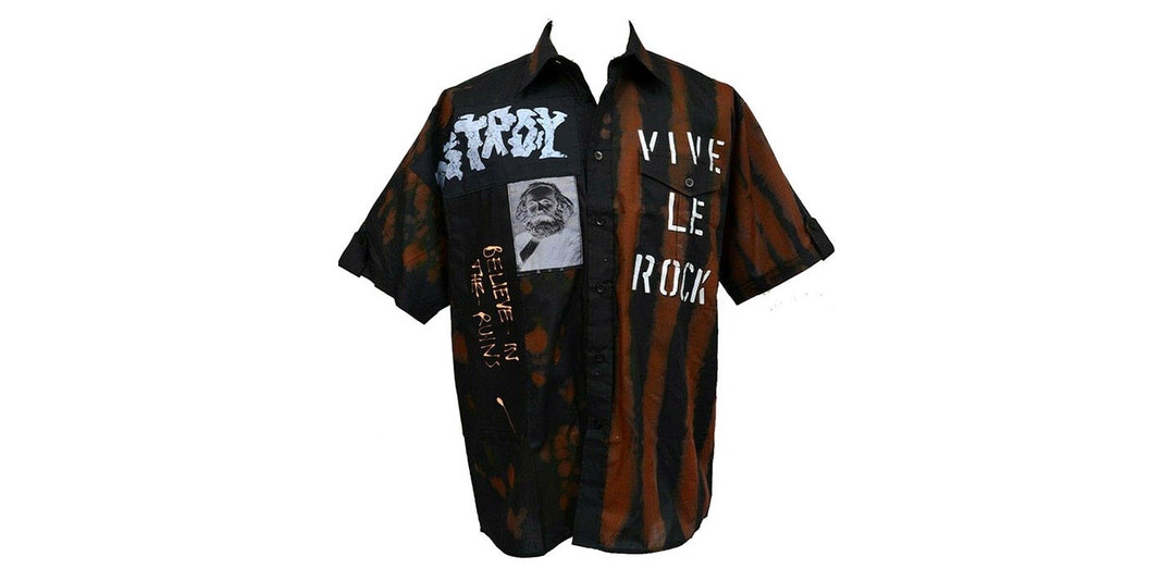 Men's Seditionaries Short Sleeve Punk Shirt 70s London Rockers Karl ...