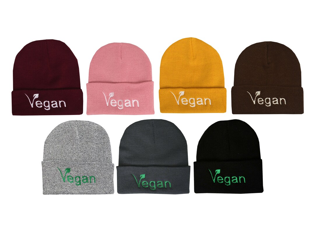 Vegan Leaf Beanie Vegetarian Fuelled by Plants Plantbased Lifestyle ...