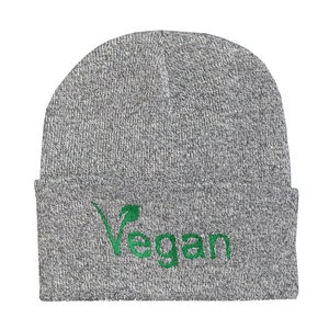 Vegan Leaf Beanie Vegetarian Fuelled by Plants Plantbased Lifestyle ...
