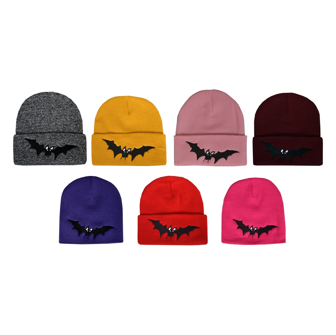 Vampire Bat Beanie Dracula Goth Lifestyle Spooky Season Knitted Hat ...