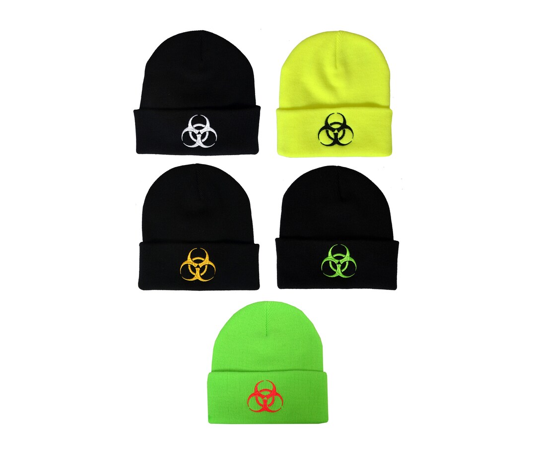 Cyber Punk Beanie - Cyber Goth - Bio Hazard - Knitted Hat - Warm Winter ...