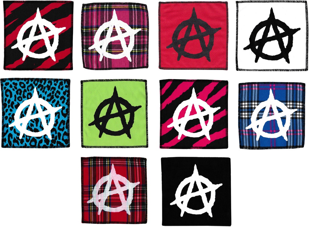 Anarchy Punk Sew-on Patch Anarchist 77 Rockers Seditionaries DIY Tartan ...